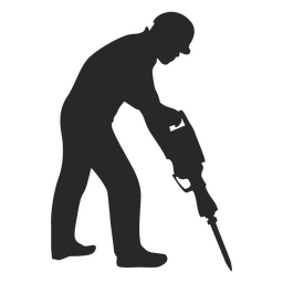 Construction Worker With Jackhammer PNG & SVG Design For T-Shirts