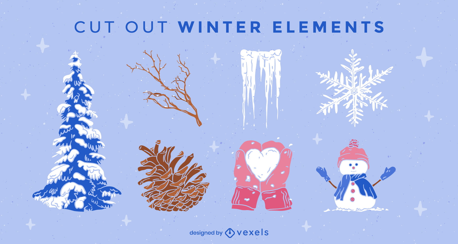 Winter elements Vector & Graphics to Download