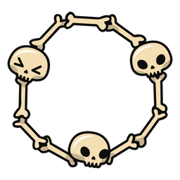 Bones And Skulls Circle PNG & SVG Design For T-Shirts