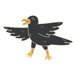 Design PNG E SVG De Personagem Animal Pássaro Corvo Para Camisetas