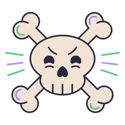 Cute Poison Skull Icon PNG & SVG Design For T-Shirts