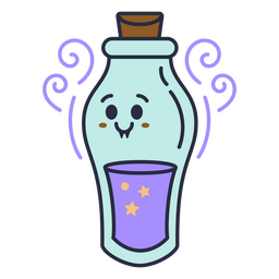 Halloween Kawaii Purple Poison PNG & SVG Design For T-Shirts