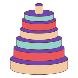 Ring Stacker Toddler Toy PNG & SVG Design For T-Shirts