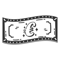 Einfaches Business-Euro-Schein-Geld-Symbol PNG- Und SVG-Design Für T-Shirts