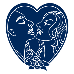 Vampire Couple In A Heart PNG & SVG Design For T-Shirts