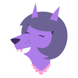 Happy Werewolf Lady PNG & SVG Design For T-Shirts