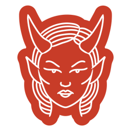 Devil Woman Cutout PNG & SVG Design For T-Shirts