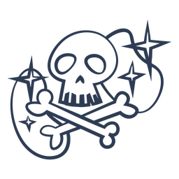 Poison Danger Sign Sparkly Skeleton PNG & SVG Design For T-Shirts