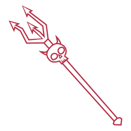 Devil Trident Icon With A Sklull PNG & SVG Design For T-Shirts