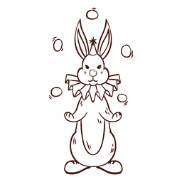 Circus Rabbit Juggling PNG & SVG Design For T-Shirts