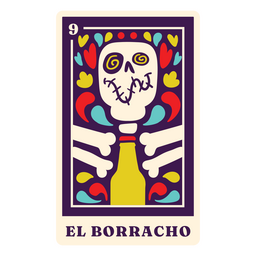 El Borracho Mexican Holiday Tarot Card PNG & SVG Design For T-Shirts