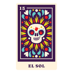 Diseño PNG Y SVG De El Sol Carta De Tarot Festiva Mexicana Para Camisetas