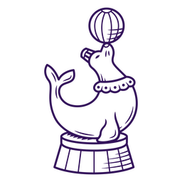 Circus Seal Doing Ball Trick PNG & SVG Design For T-Shirts