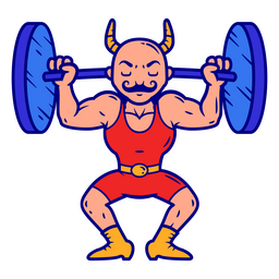 Muscular Devil Circus Cartoon PNG & SVG Design For T-Shirts