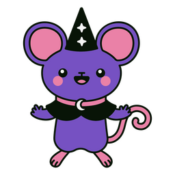 Cute Magic Mouse Character PNG & SVG Design For T-Shirts