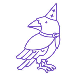 Cute Wizard Bird Character PNG & SVG Design For T-Shirts