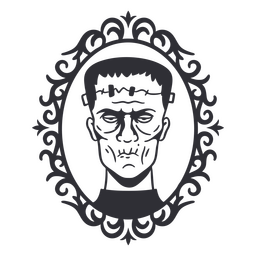 Zombie Portrait In A Frame PNG & SVG Design For T-Shirts