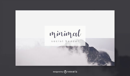 Minimal Mountain Landscape Facebook Cover Template PSD Editable Template