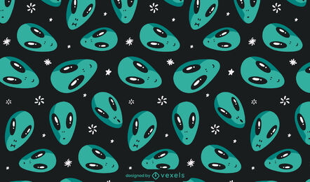 Space Alien Extraterrestrial Pattern Design Vector Download