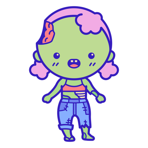 Design Png E Svg De Zumbi Linda Garota Para Camisetas
