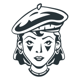 Diseño PNG Y SVG De Mimo Mujer Personaje De Circo Para Camisetas