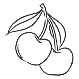Kirschen-Linie-Kunst-Symbol PNG- Und SVG-Design Für T-Shirts