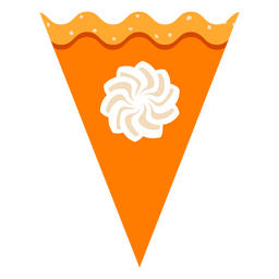 Slice Of Pumpkin Pie Whipped Cream PNG & SVG Design For T-Shirts