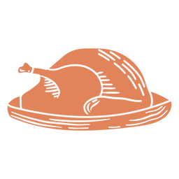 Turkey Dish Cutout Icon PNG & SVG Design For T-Shirts