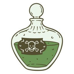 Green Poison Crystal Bottle PNG & SVG Design For T-Shirts