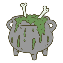 Dripping Spooky Cooking Pot PNG & SVG Design For T-Shirts