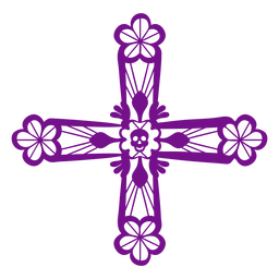 Floral Cross Mexican Icon PNG & SVG Design For T-Shirts