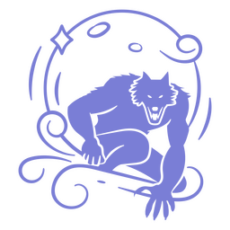 Werewolf Moon Icon PNG & SVG Design For T-Shirts