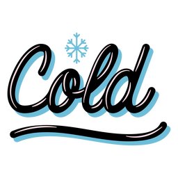 Winter Cold Cursive Sign PNG & SVG Design For T-Shirts