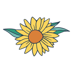 Sunflower Simple Icon PNG & SVG Design For T-Shirts