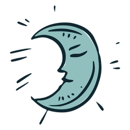 Role Play Moon Icon PNG & SVG Design For T-Shirts