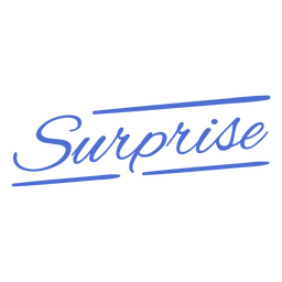 Surprise Blue Word Lettering PNG & SVG Design For T-Shirts