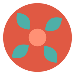 Diseño PNG Y SVG De Circulo Con Una Flor Adentro Para Camisetas