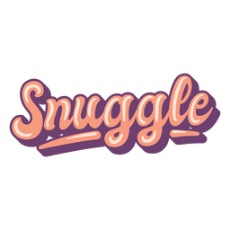 Snuggle Pink Word Lettering PNG & SVG Design For T-Shirts