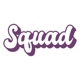 Squad Word Purple Lettering PNG & SVG Design For T-Shirts