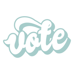 Vote Blue Word Lettering PNG & SVG Design For T-Shirts