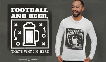 Football Sport And Beer Drink T-shirt Design Vector Download