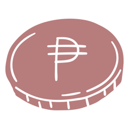 Simple Peso Coin Finances Money Icon PNG & SVG Design For T-Shirts