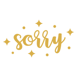 Sorry Lettering Quote PNG & SVG Design For T-Shirts