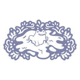 Nature Cut Out Pond Frog PNG & SVG Design For T-Shirts