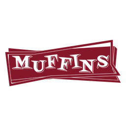 Muffin Retro Label Cut Out PNG & SVG Design For T-Shirts