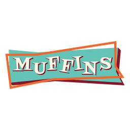 Diseño PNG Y SVG De Etiqueta De Cartel Retro Muffins Para Camisetas