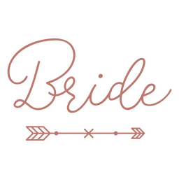 Bride Wedding Lettering PNG & SVG Design For T-Shirts