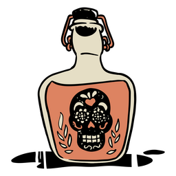 Day Of The Dead Potion Color Stroke PNG & SVG Design For T-Shirts
