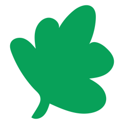 Design PNG E SVG De Linda Folha Verde Plana Para Camisetas