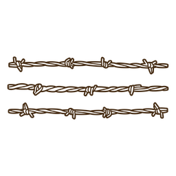 Wild West Barbed Wire Stroke PNG & SVG Design For T-Shirts